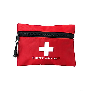 PAXLAMB Red First Aid Bag Empty First Aid Kit Empty Waterproof First Aid Pouch Small Mini for First Aid Kits Pack Emergency Hiking Backpacking Camping Travel Car Cycling (Red, 6x4.3Inch)