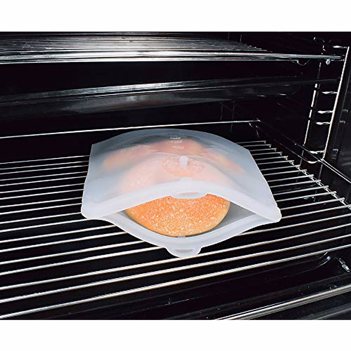 Reusable 100% Silicone Food Storage Bags, Freezer Storage Bags for Boil ，Heat and Microwave，3pack：50oz，33oz，17oz (transparent colour)