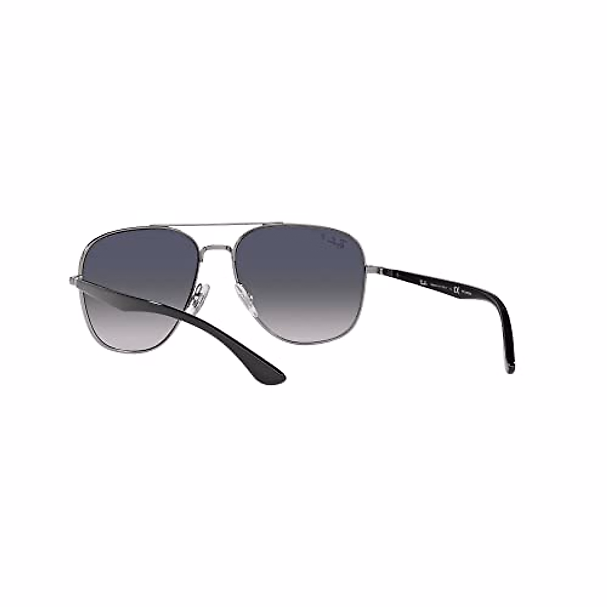 Ray-Ban RB3683 Square Sunglasses, Gunmetal/Blue Gradient Polarized, 59 mm