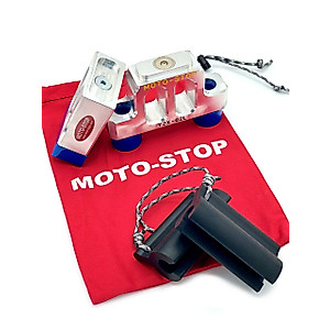 MOTO-STOP transom saver 4 13/16" Trim Rod Spacing skeleton - 2 piece. For motors with 2 trim rods, kit includes steering clips and a canvas bag.