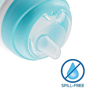 Chicco 7oz. Transition Sippy Cup with Silicone Spout and Spill-Free Lid | Calibration Markings | Removable Handles | Top-Rack Dishwasher Safe | Easy to Hold with Ergonomic Indents |Blue| 4+ Months