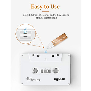 Arsvita Audio Tape/Cassette Head Cleaner with 2 Cleaner Solutions