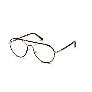 Tom Ford Blue Block Eyeglasses TF5623B 056 Havana/Gold 54mm FT5623