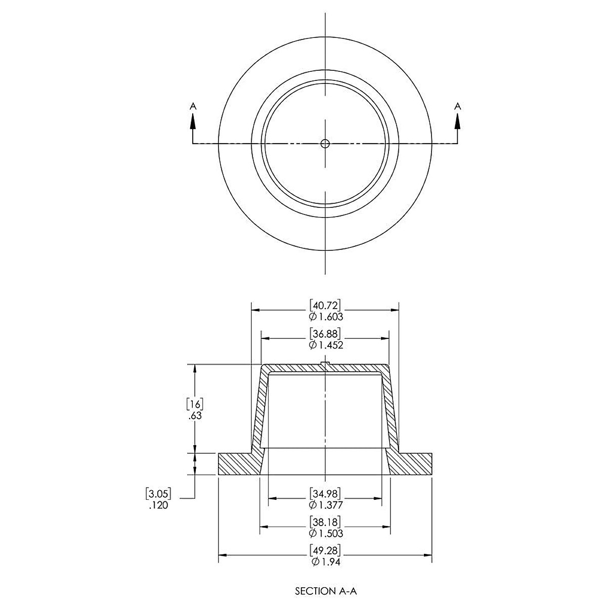 Caplugs WW-17 WW Series – Plastic Tapered Cap & Plug with Wide Thick Flange, 200 Pack, Yellow LD-PE, Cap OD 1.377" x Plug ID 1.603" Threaded and Non-Threaded Protection, Masking (99191394)