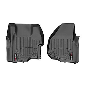 WeatherTech Custom Fit FloorLiners for Ford Super Duty - 1st Row (444261V), Black