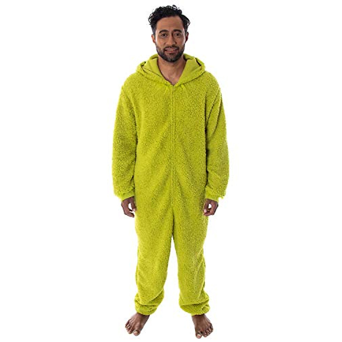 Dr. Seuss The Grinch Who Stole Christmas Matching Family Costume Pajama Sherpa Union Suit For Women Men (MD)