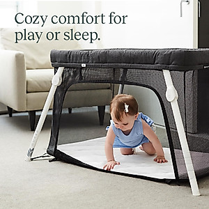 Guava Lotus Travel Crib Bundle with Quilted Sheet & Mattress | Play Yard with Lightweight Backpack Design | Certified Baby Safe Portable Crib | Folding Portable Playpen for Babies & Toddlers