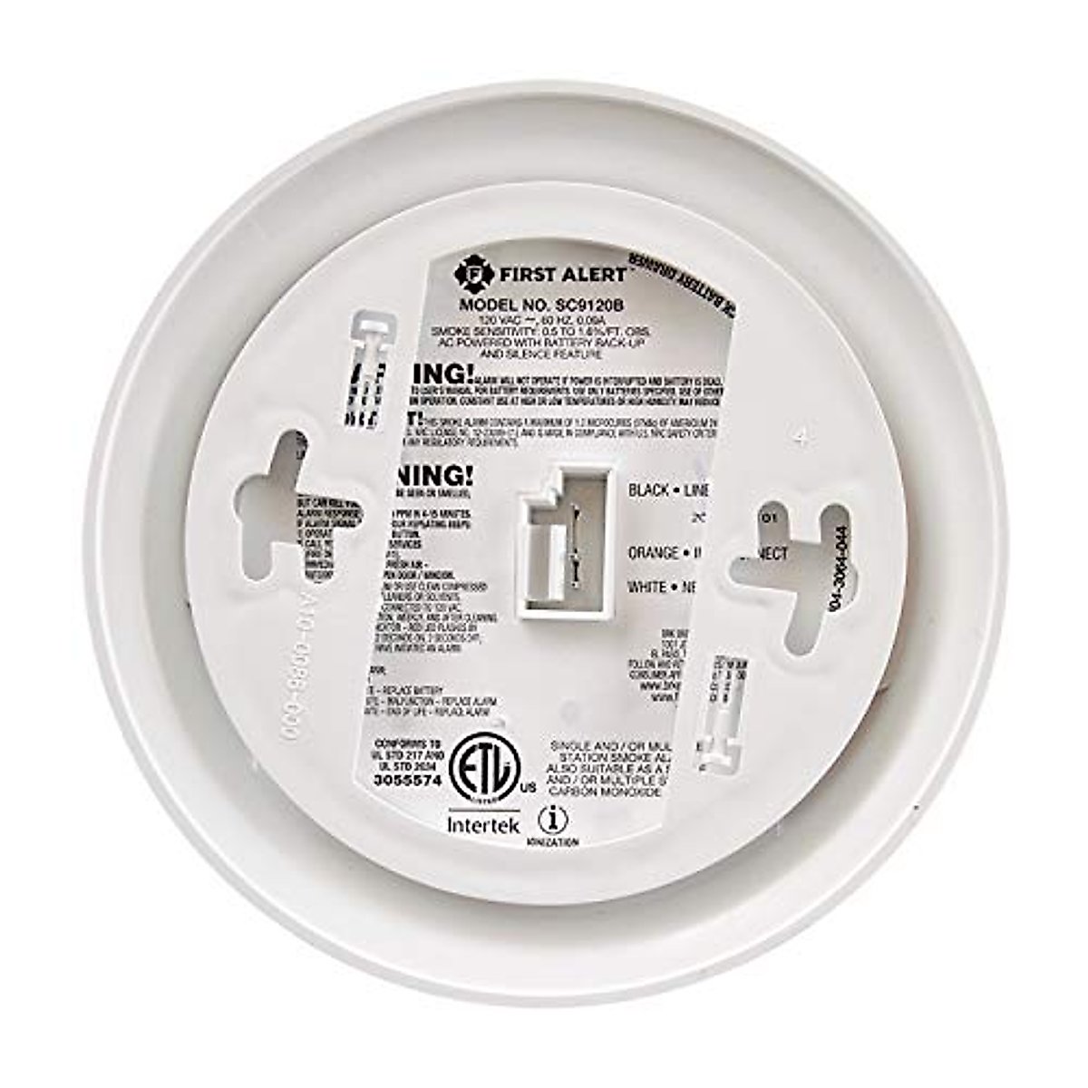 FIRST ALERT BRK SC9120B Hardwired Smoke and Carbon Monoxide Detector with Battery Backup and FIRST ALERT BRK9120b6CP Smoke Detector Alarm | Hardwired with Backup Battery