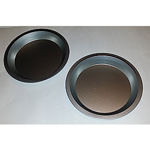 Two 9 inch Pie Pans a Heavy weight steel none stick bakeware set with even heating (Standard version)