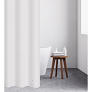 YINENN Frosted Shower Curtain Set with 12 Plastic Shower Hooks, Heavy Duty PEVA Waterproof 72Wx 72H Shower Curtain Liner for Bathroom, No Chemical Smell with Magnets and Rust Proof Metal Grommets