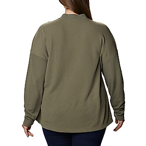 Columbia Women's Pine Street Long Sleeve Knit Stone Green