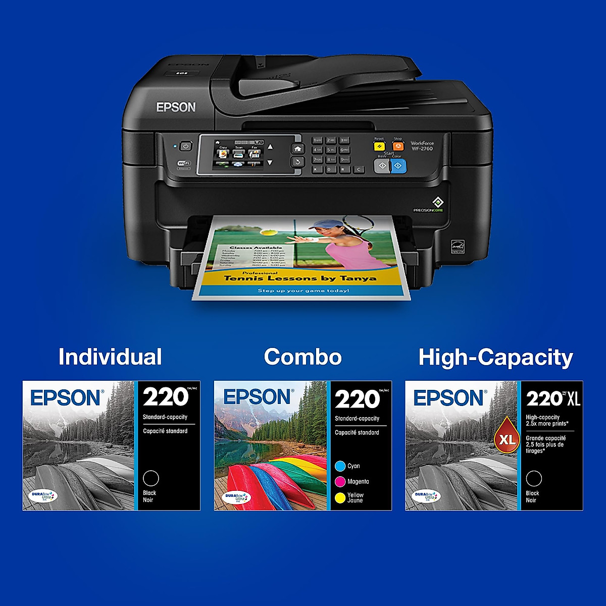 Epson T220120 DURABrite Ultra Black Standard Capacity -Cartridge -Ink (WF-2760, WF-2750, WF-2660, WF-2650, WF-2630, XP-424, XP-420, XP-320)
