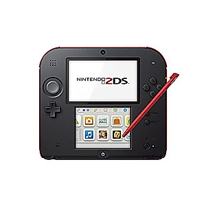 Nintendo 2DS Red Console with Yoshi's New Island Game