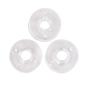 SINGER 06542 Class 15J Bobbins, Transparent, 3-Count,