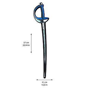 Liontouch Sports Fencing Sabre, Blue | Foam Toy for Kids in Realistic Design | Safe and Playful Introduction Weapon for Young Fencers & Children