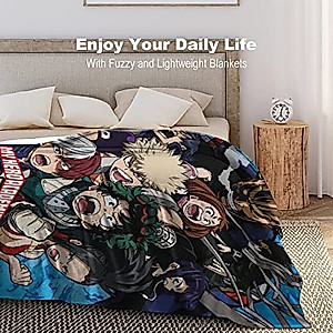 Flannel Fleece Throw Blanket Super Soft Fluffy Bed Blanket Plush Microfiber Blanket Luxury Couch Blanket for All Seasons, 50x40 inches