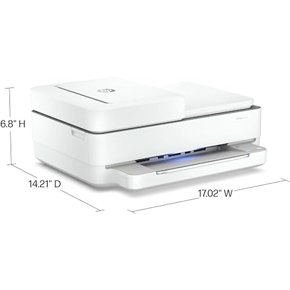 HP Envy 6455e Wireless Color All-in-One Printer with 6 Months Free Ink (223R1A) (Renewed Premium), white