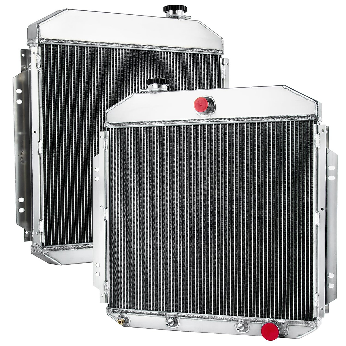 Ford F100 Radiator, Aluminum Radiator for 1957 1958 1959 1960 Ford F100 Pickup with Chevy V8 Config, 4 Row Radiator