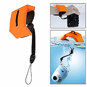 E-outstanding Waterproof Camera Float Strap, Universal Floating Wristband,Hand Grip Lanyard for Underwater GoPro,Waterproof Camera, Keys,Sunglass,etc (Orange)