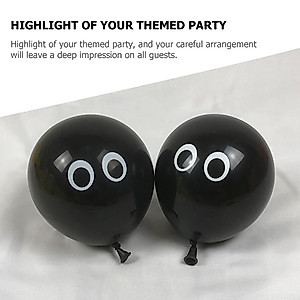 Eyeball Balloons 100pcs Balloon Black Decorations Summer Decor Octopus Decor Eyeball Latex Balloons Eye Balloons 5 Inch Festival Decorative Balloon Photography Props Chic