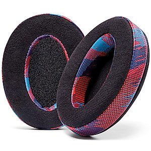 WC PadZ Velour - The Ultimate Upgraded Earpads by Wicked Cushions - Compatible with Audio Technica, HyperX, SteelSeries Arctis & More - Extra Thick - Bigger Opening - Soft Memory Foam | (Speed Racer)