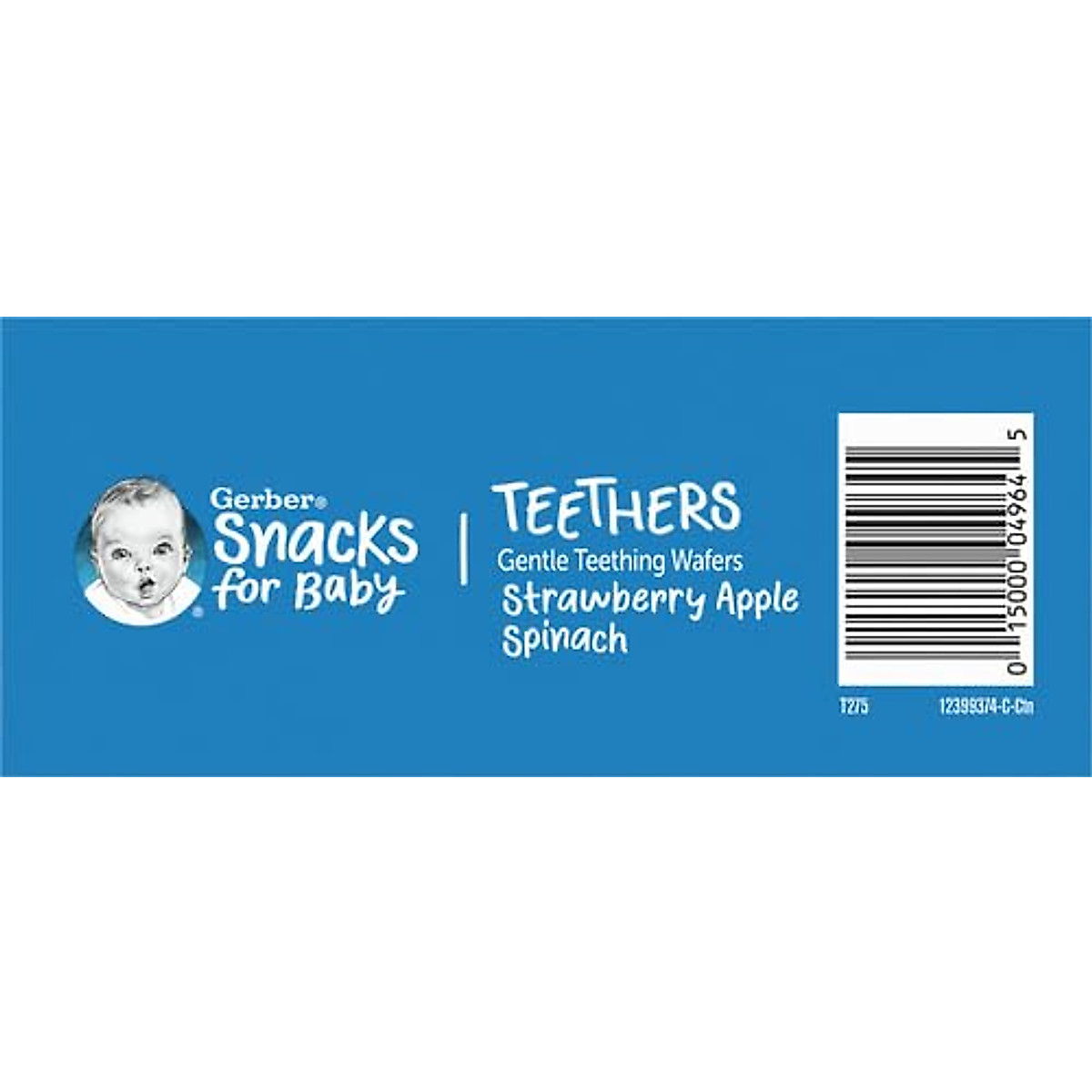 Gerber Snacks for Baby Teethers, Strawberry Apple Spinach, 1.7 oz Box (12 Pack)