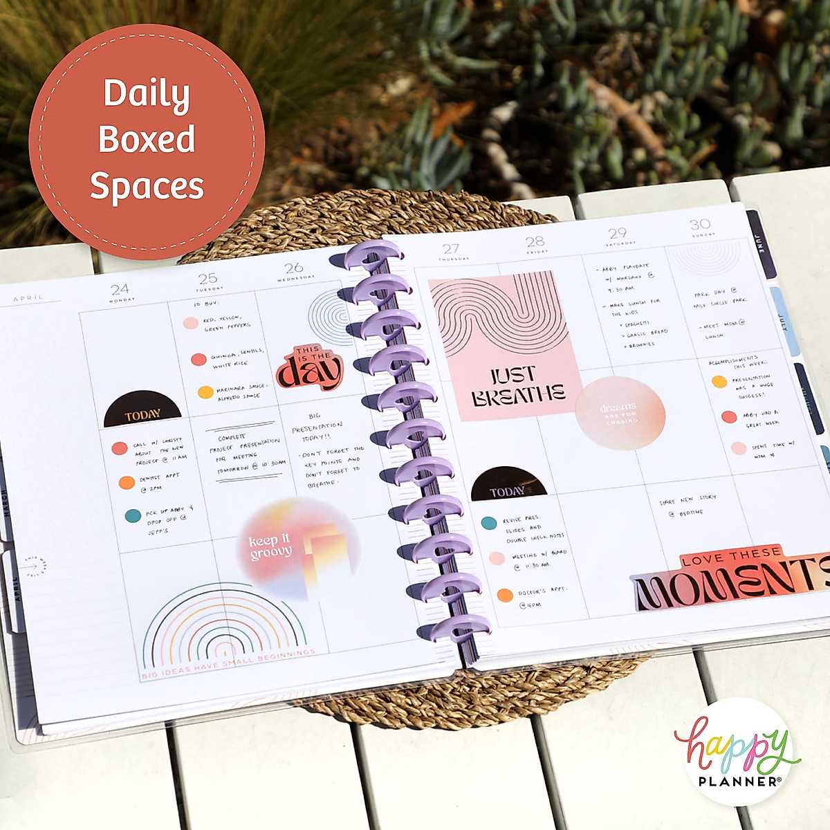 Happy Planner 2023 Daily Planner and Calendar, 12-Month Daily, Weekly, and Monthly Planner, January 2023–December 2023, Vertical Planner, Colorful Animal Theme, Big Size, 8 1/2 Inches by 11 Inches