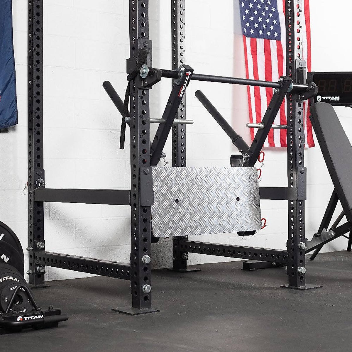 Titan Fitness Power Rack Stealth Leg Press, Compatible with All Titan Series Racks, Rated 500 LB
