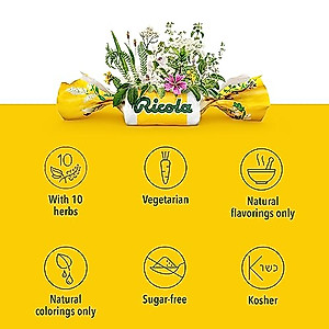 Ricola Sugar Free Original Natural Herb Cough Drops, 19 Count, Cough Suppressant & Throat Relieving Drops with Naturally Sourced Menthol, Pleasing Taste for Coughs & Throat Irritation Symptom Relief