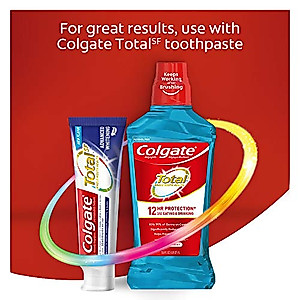 Colgate Total Mouthwash, Alcohol Free Mouthwash, Peppermint, 33.8 Ounce, 3 Pack