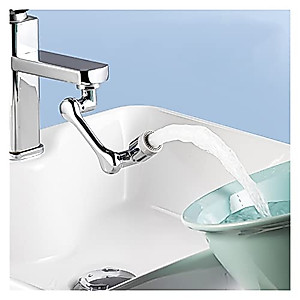 Multifunctional 720 Rotatable Faucet Extender Sprayer Head Two Outlet Mode Splash Filter Movable Kitchen Bathroom Tap