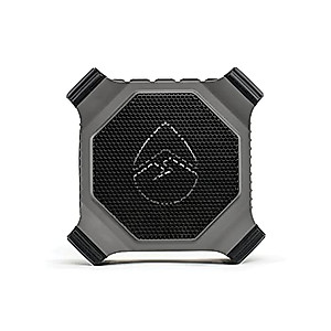 ECOXGEAR EcoEdge Plus GDI-EXEGPL410 Rugged Waterproof Floating Portable Bluetooth Wireless 20 Watt Smart Speaker with Bottle Opener and LED Party Lights (Gray)