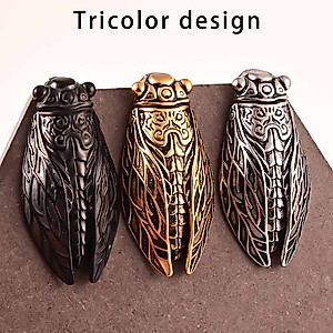 Atomhole 2PCS Upgrade Cicada Ear Gauges Hypoallergenic Ear Weights 316 Stainless Steel Ear Plugs Piercing Tunnels Stretchers Body Jewelry