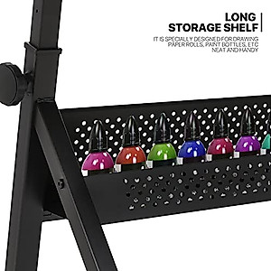 MoNiBloom Height-Adjustable Drafting Table, Tiltable Tabletop Drawing Table Adult Art Craft Work Station w/Stool for Reading Writing Painting, Homeschooling Desk for Children with 2 Storage Drawers