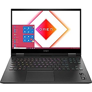 HP OMEN 15-ek1013dx 15.6" Full HD 300Hz Gaming Notebook Computer, Intel Core i7-10750H 2.6GHz, 16GB RAM, 512GB SSD, NVIDIA GeForce RTX 3070 Max-Q 8GB, Windows 10 Home, Free Upgrade to Windows 11
