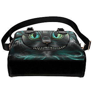 Fashion Female Shell Shoulder Handbag Crossbody Bags with Cheshire Cat Design