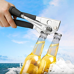 NUFR Crank Can Openers Manual,Heavy Duty Commercial Swing Away Can Opener with Rubber-coated Long Handles