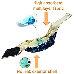 Langsprit Male Belly Bands for Dogs (Pack of 3) - High Absorbing Dog Wraps Male Washable - Reusable Male Dog Diapers (Sloth,Whale,Dinosaur, Small)