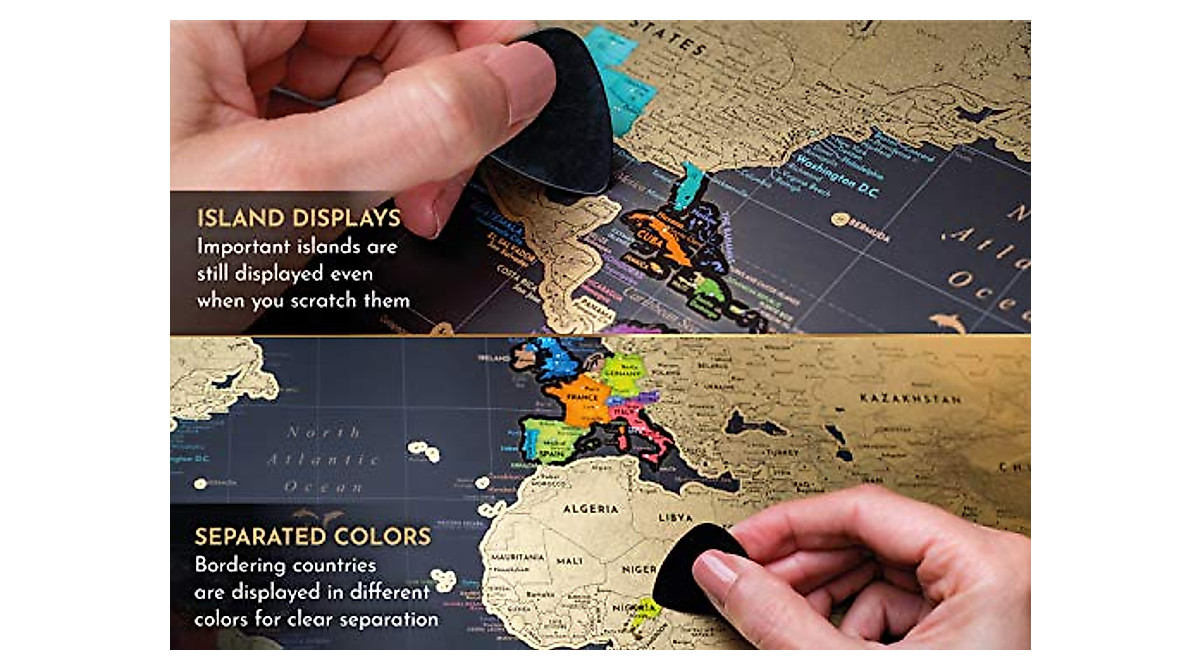 Scratch Off World & US Maps - Explore & Track Your Travels