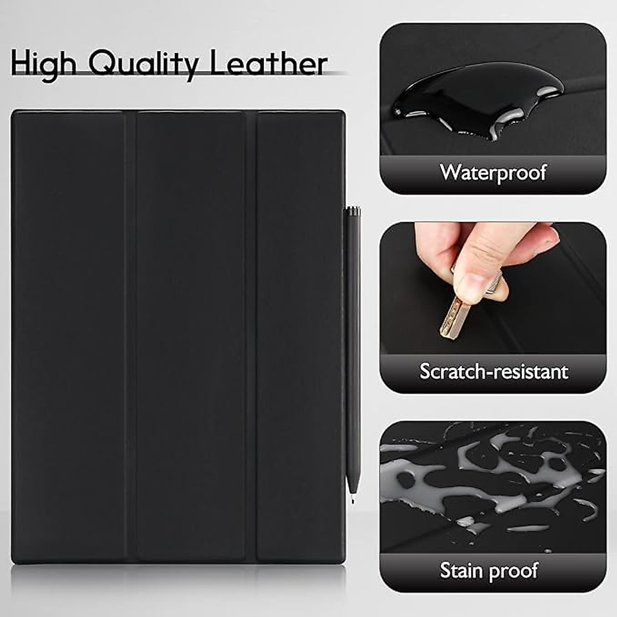 Case for Remarkable 2 Paper Tablet 10.3" 2020 Released, Book Folio Design with Bulit-in Magnet, PU Leather Lightweight Cover Only for Remarkable 2 Beige