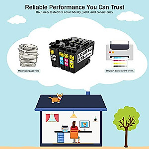 Cartlee 4 Compatible Ink Cartridges Replacement for LC3033 XXL High Yield for Brother MFC-J995DW XL MFC-J805DW MFC-J815DW MFC LC 3033XXL Printer 1 Black, 1 Cyan, 1 Magenta, 1 Yellow