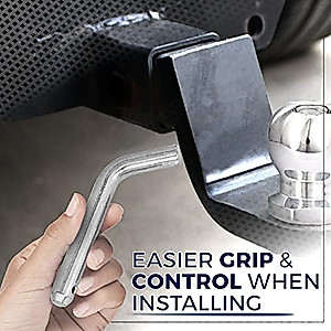 Goreks Trailer Hitch Pin and Clip, 1/2-Inch Diameter Heavy Duty Bolt Mount Hitch Pin, Designed to Fit for Class I and II Receiver Tubes | Features Durable Rust Resistant Finish