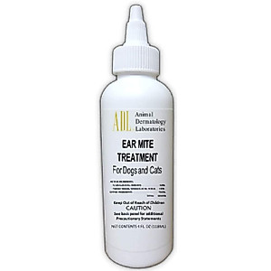 Animal Dermatology Ear Mite Treatment for Dogs & Cats - 4 ounces
