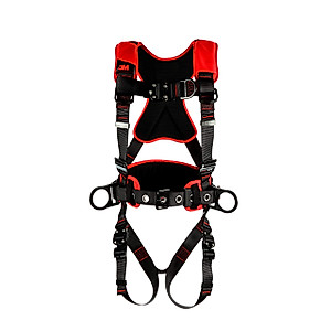 3M Protecta Comfort Construction Style Positioning/Climbing Harness 1161222, Black, X-Large, 1 Ea/Case