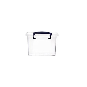 Superio Clear Storage Bins with Lids, Stackable Storage Box with Latches and Handles, Extra Small, 2 Pack 3 Quart