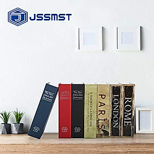 Jssmst Diversion Book Safe with Key Lock, Secrect Hidden Safe Lock Box Large Money Box High Capacity, 9.5 x 6.2 x 2.2 inches, SM-BS019LN London Bridge
