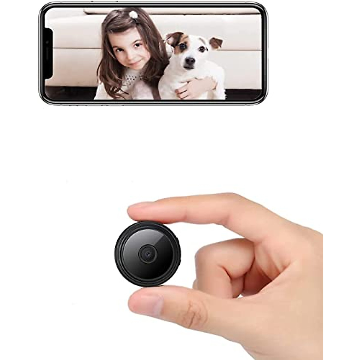 Mini Spy Camera Hidden Camera Video,Wireless WiFi Camera, Night Vision Motion Detection, 1080P Home Security Camera Nanny Cam Pet Camera Baby Camera