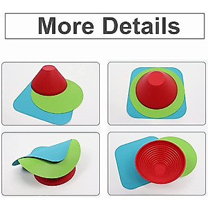 Multi-Purpose Jar Gripper Lid Opener, Non Slip Jar Grips Rubber Pads with 1 Mini Bottle Opener, Jar Opener for Weak Hands (4 Pack)