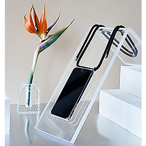 KNOK CASE Lanyard Crossbody Phone Compatible with iPhone 14 TPU case with Strap Mobile Neck Holder (Black)