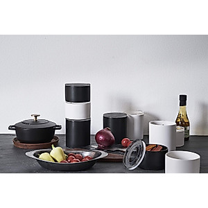 YAMAZAKI Home Tower Ceramic Food Storage Contrainers/Canisters With Airtight Lid - Large - 2.1 Cups, 500 Milliliters